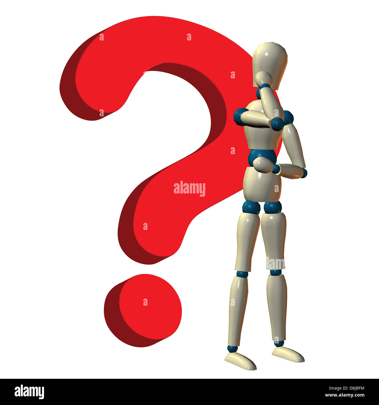 Character thinking answer to a question Stock Photo - Alamy