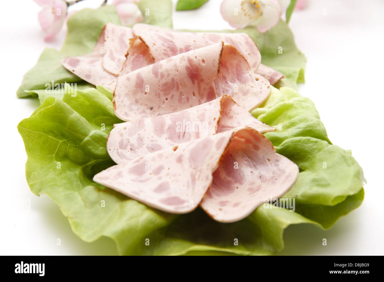 Liver cheese slices Stock Photo - Alamy