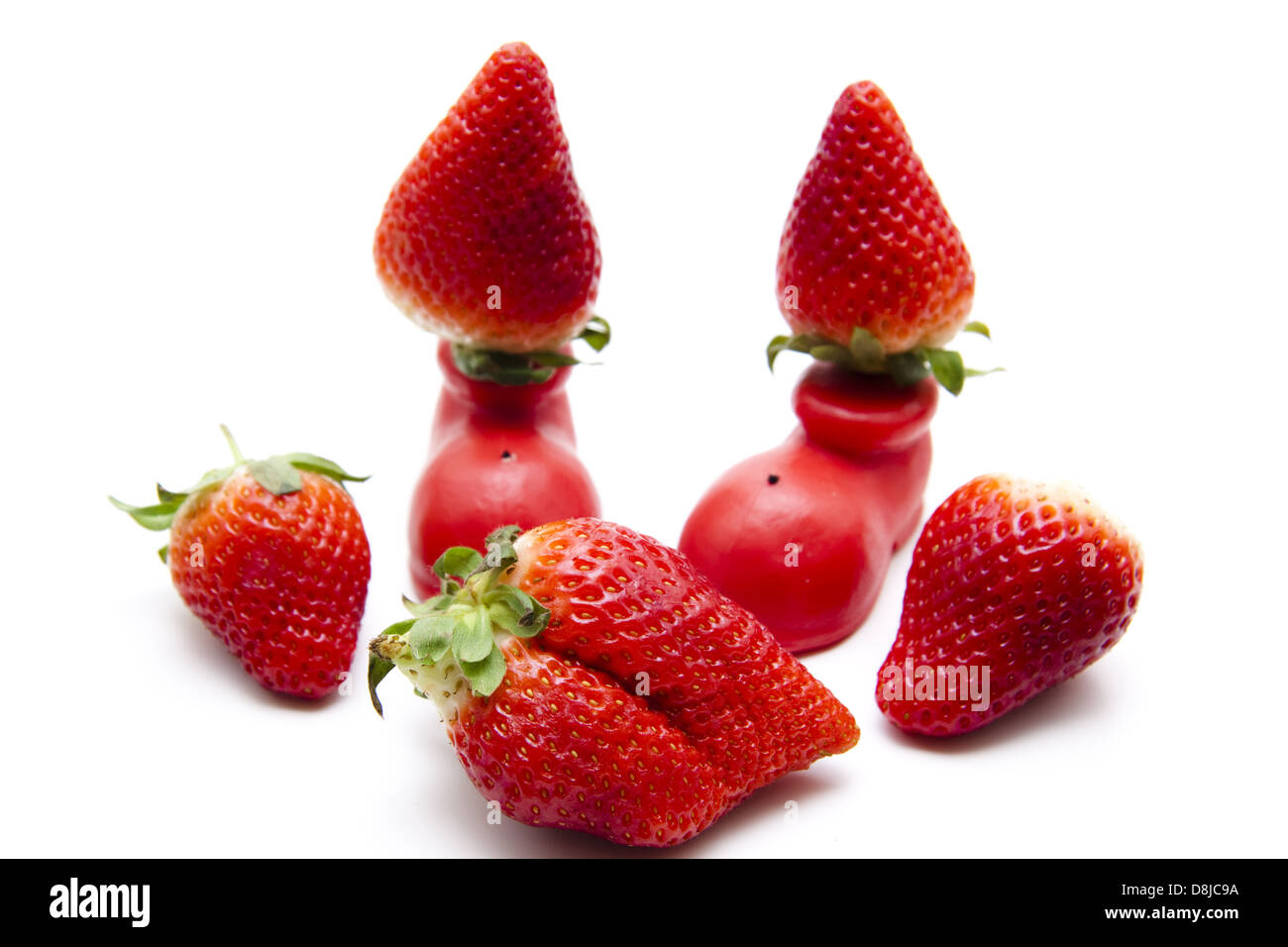 Strawberry with shoes Stock Photo - Alamy