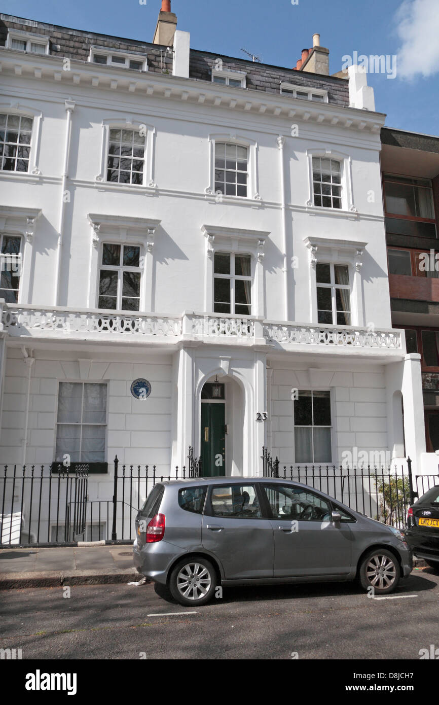 22 Hereford Square, where the author George Burrow lived in South ...
