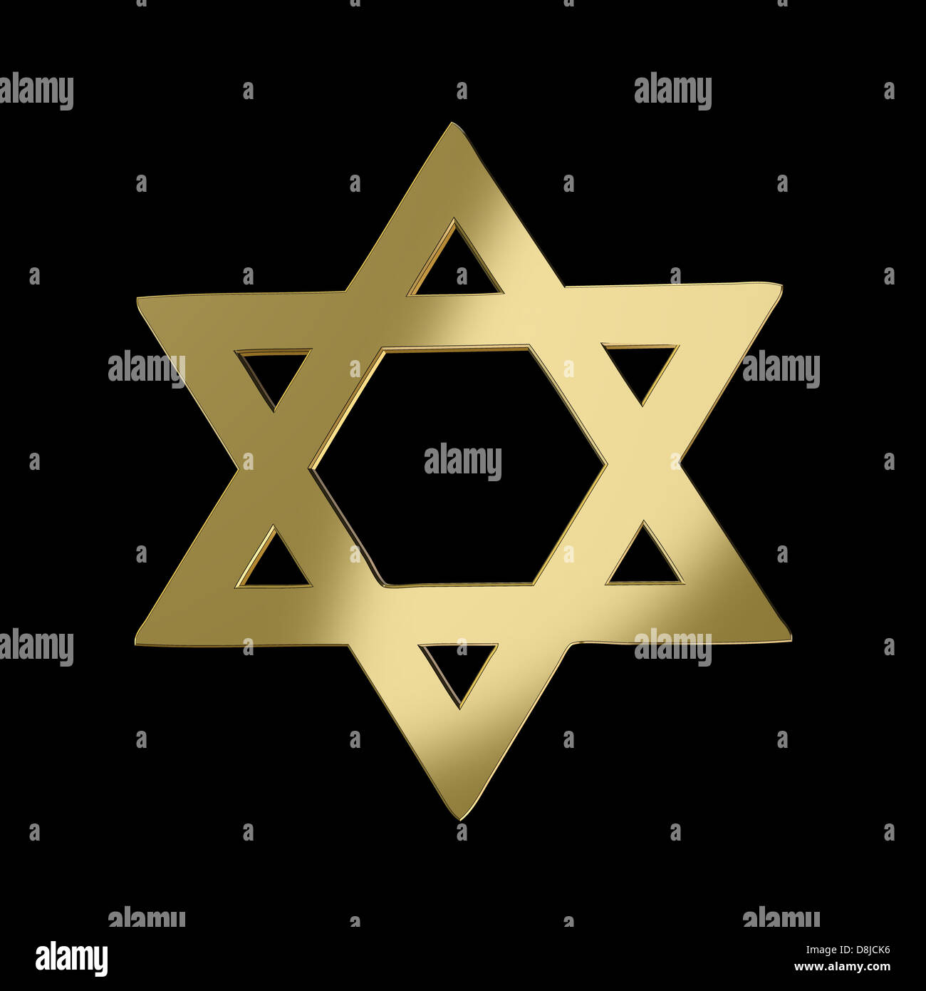 Golden Star of David on black Stock Photo - Alamy