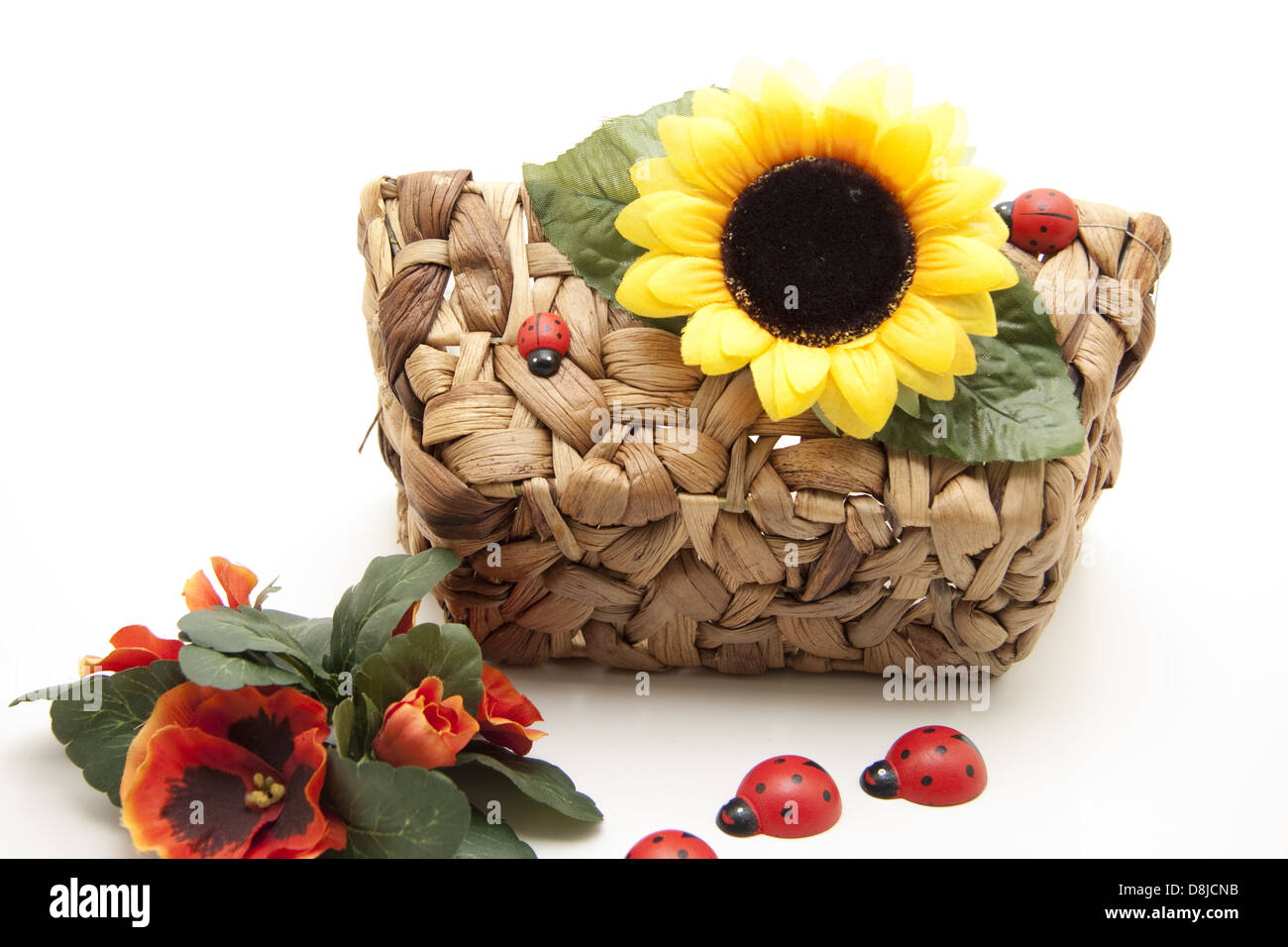 Sunflowers with ladybug Stock Photo - Alamy