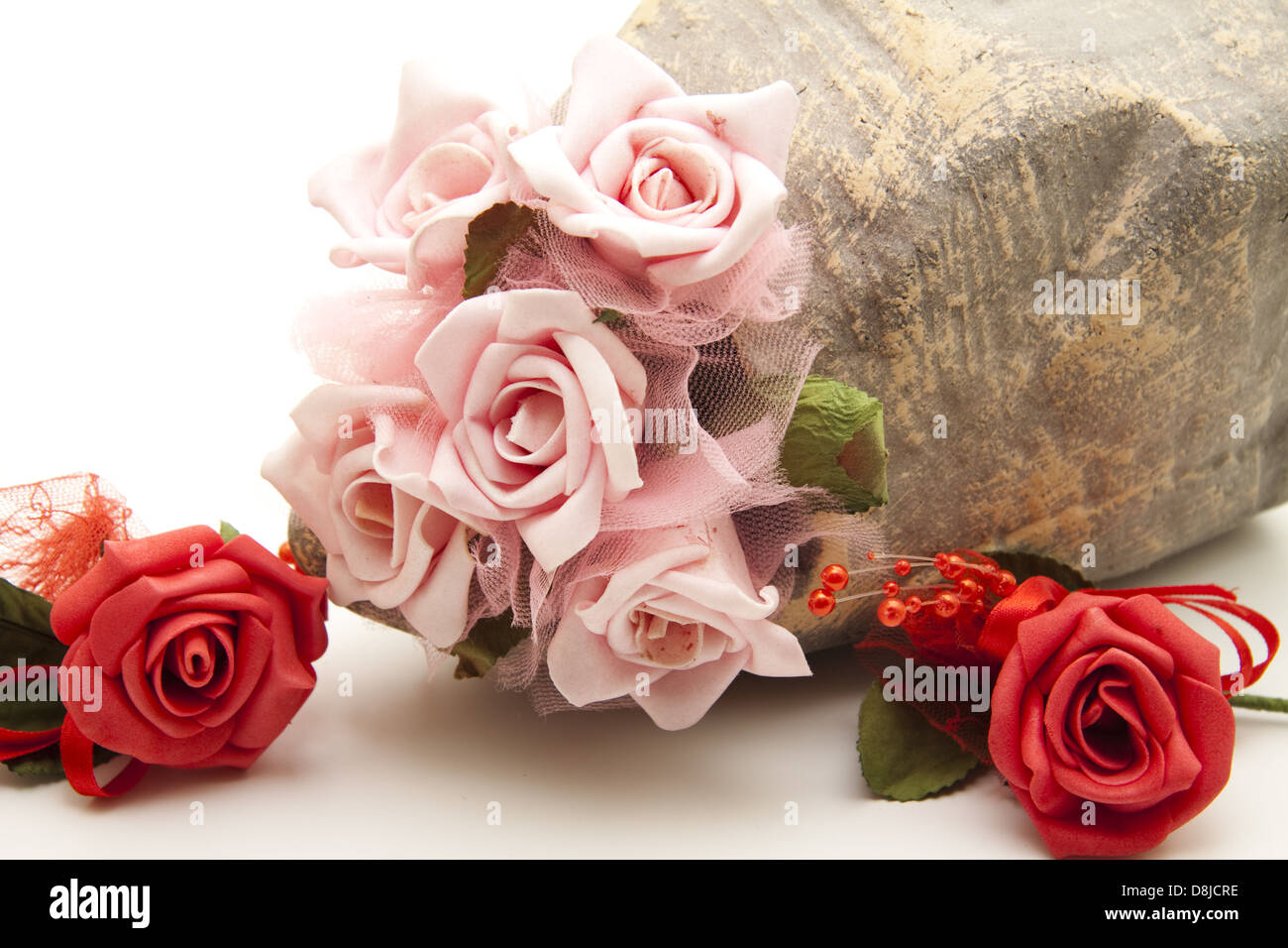 Pink and red roses Stock Photo - Alamy