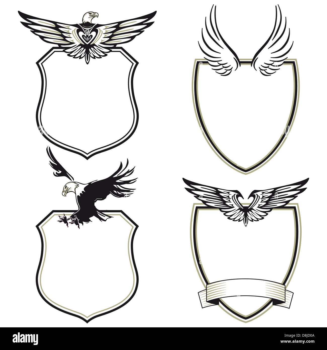 eagle crest, wings Stock Photo - Alamy