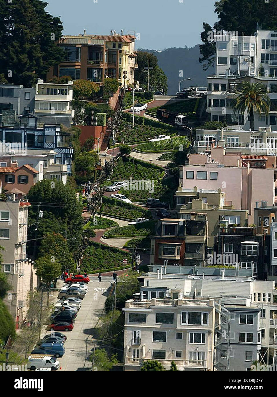 Lombard Street in San Francisco is shown, known as America's crookedest ...