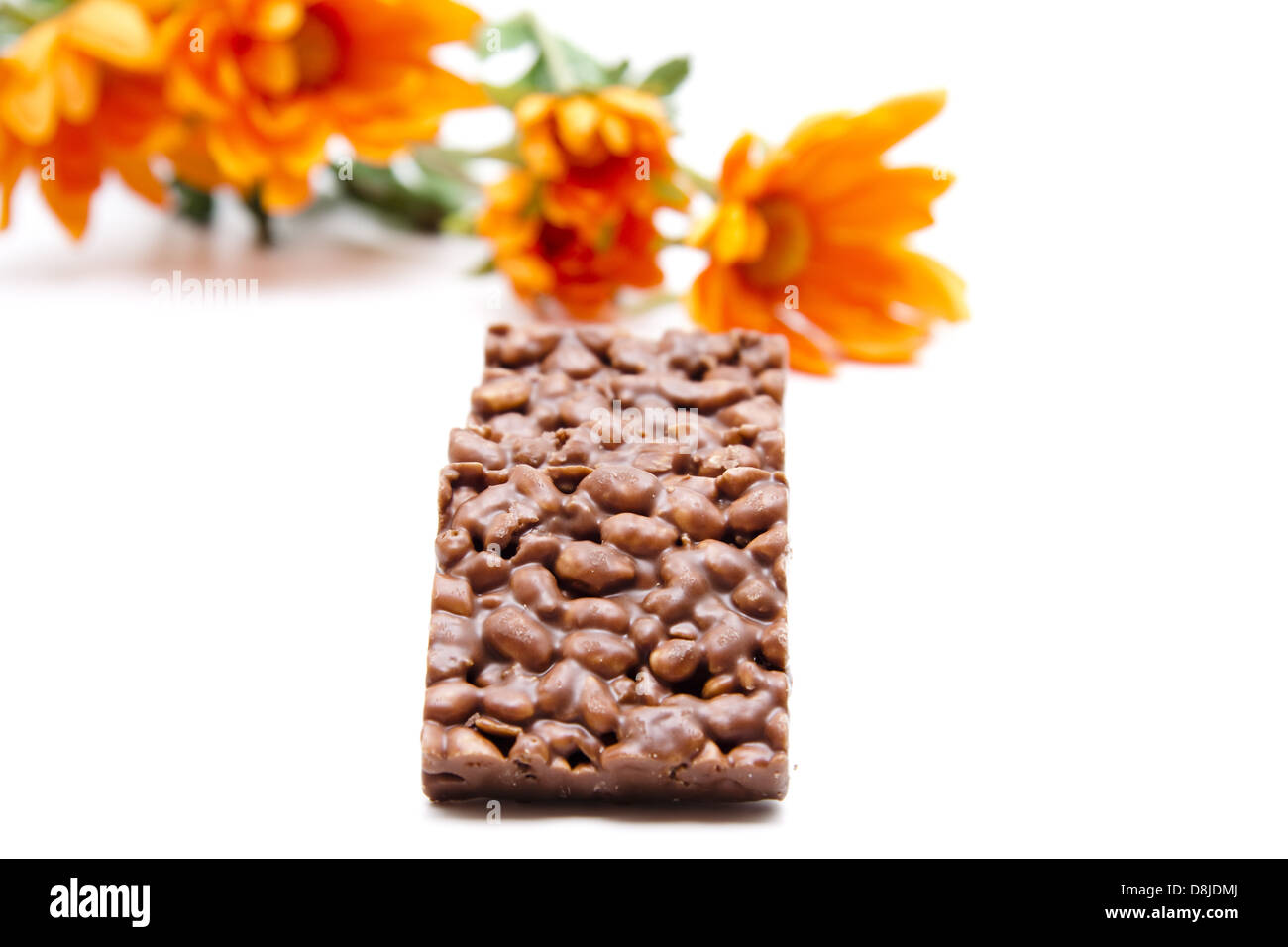 Puffed rice with flowers Stock Photo - Alamy
