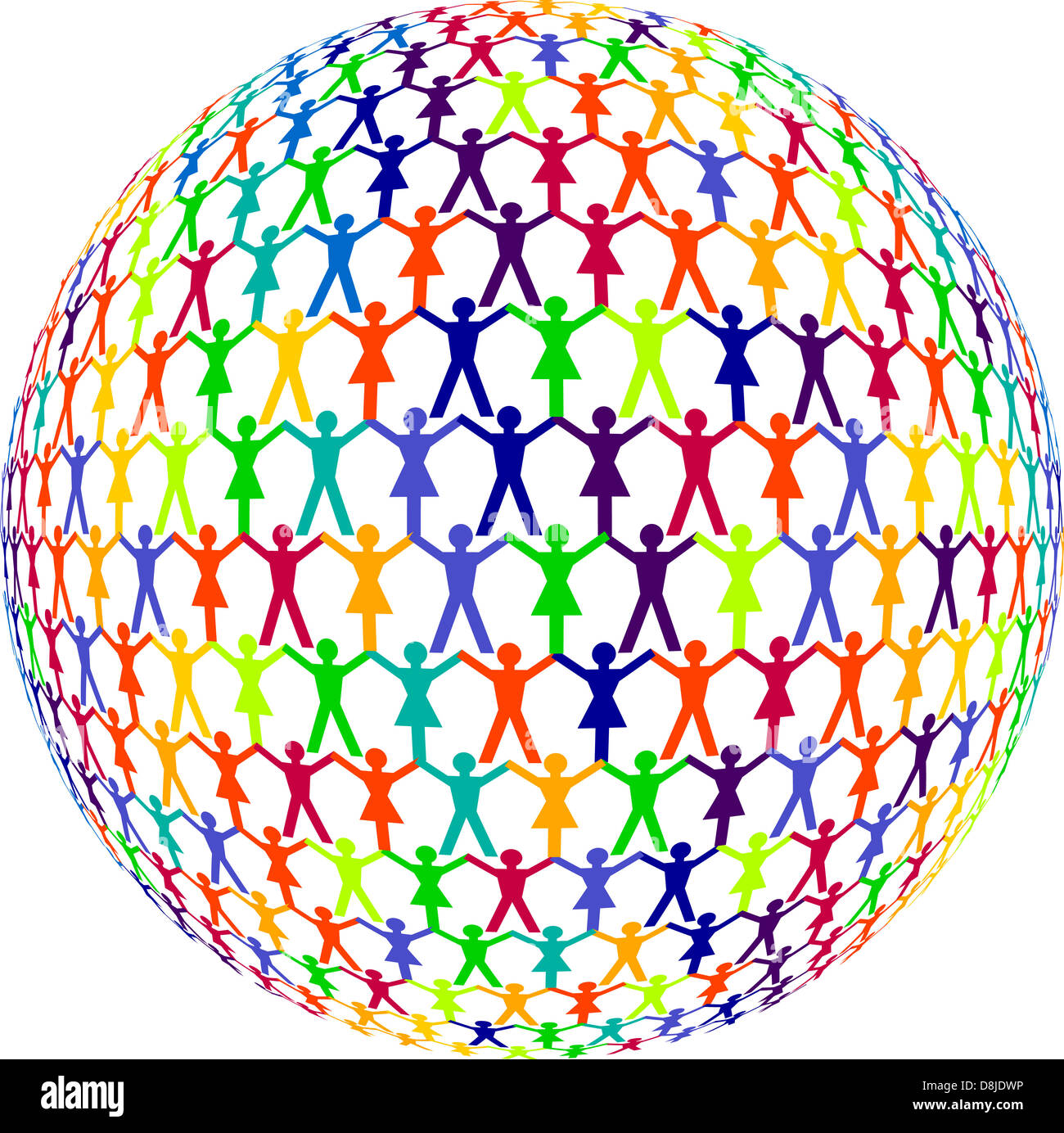 colorful earth with people Stock Photo - Alamy