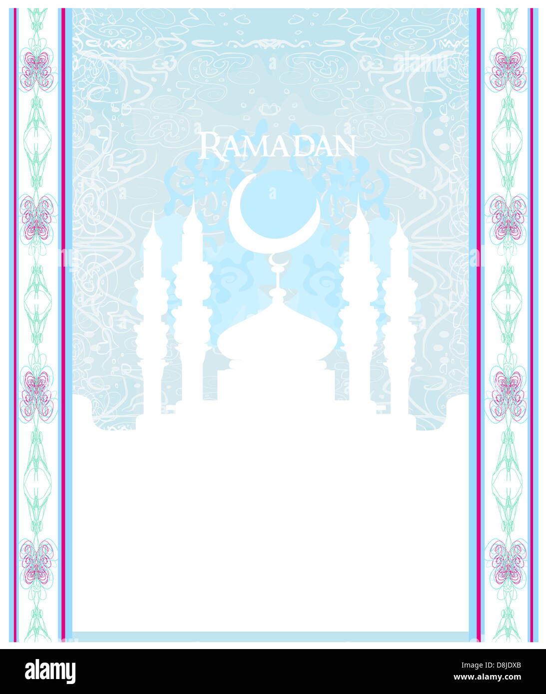 artistic pattern background with moon and mosque Stock Photo - Alamy