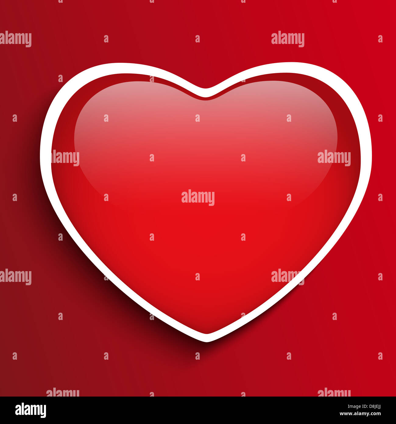 Vector - Glass Red Glossy Heart Stock Photo - Alamy