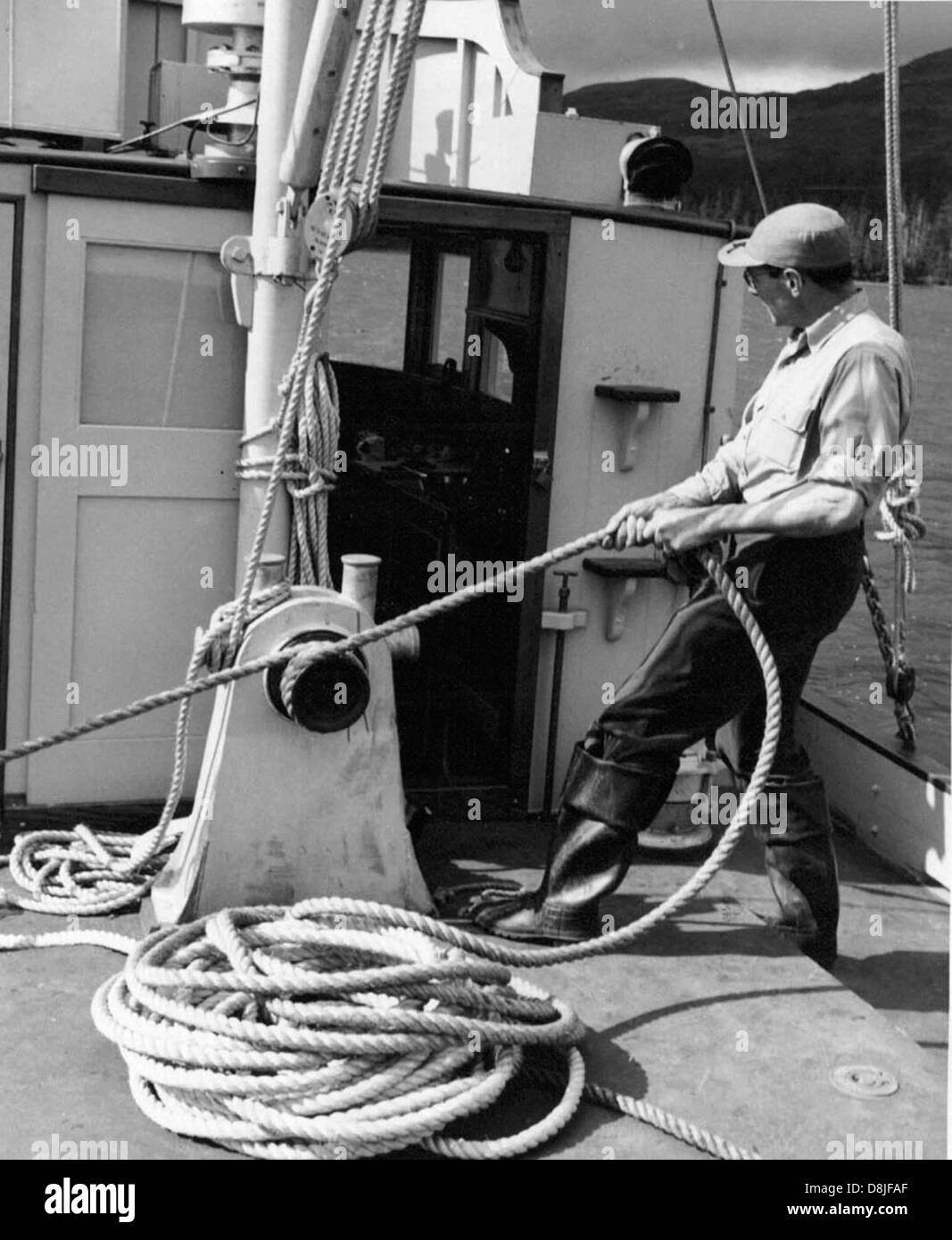Man working on boat vintage photo Stock Photo - Alamy Man working on boat vintage photo Stock Photo - Alamy