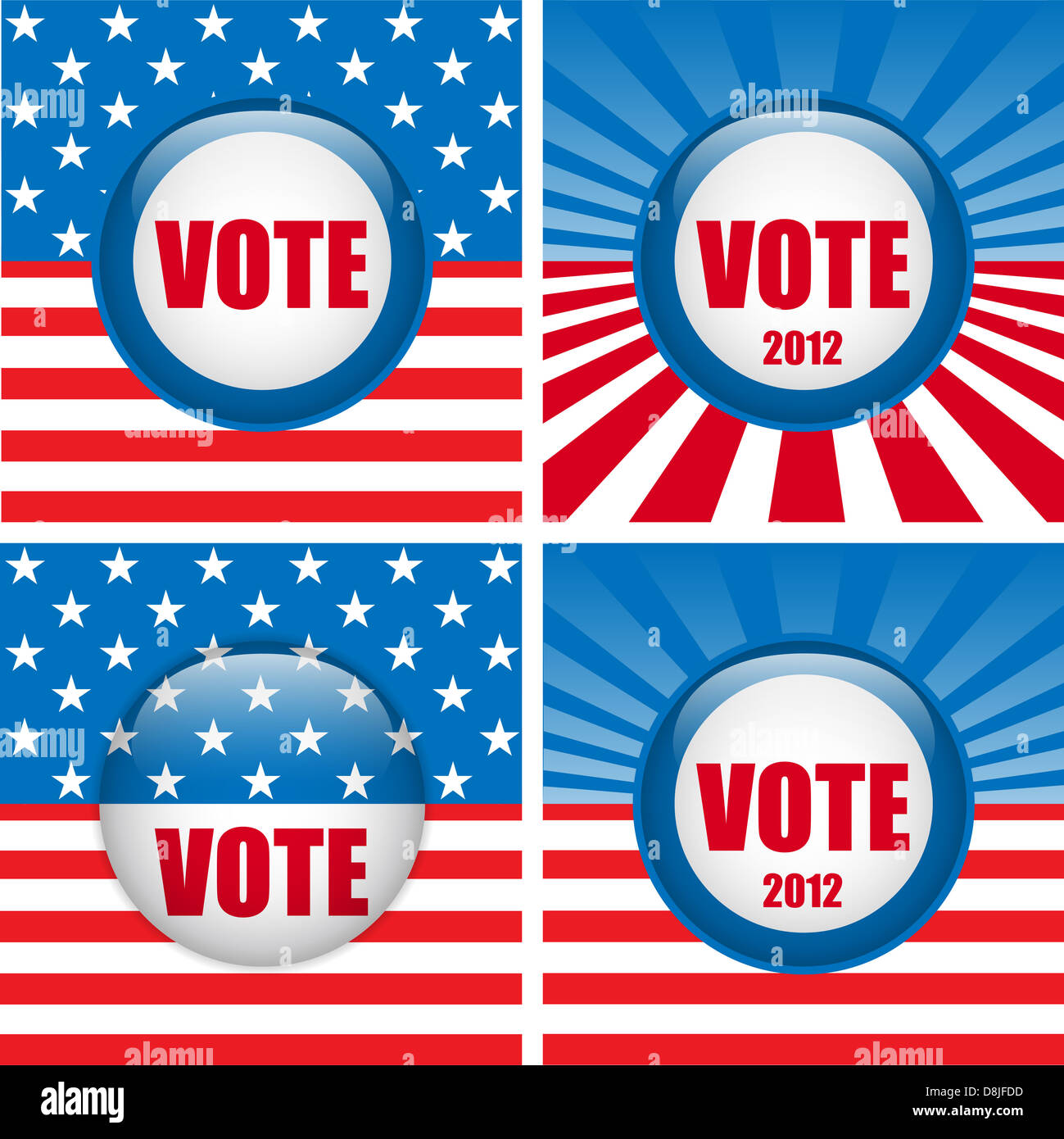 Vector - Vote Buttons. Set of four with Background Stock Photo - Alamy