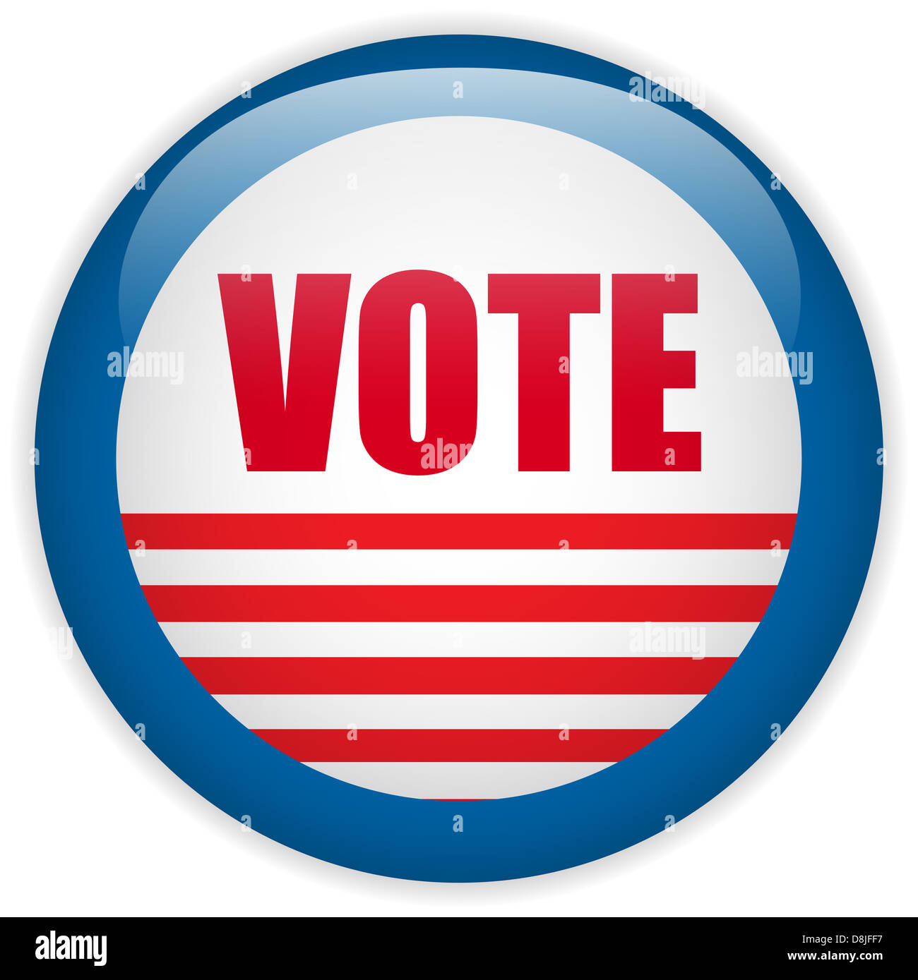 Vector - United States Election Vote Button Stock Photo - Alamy
