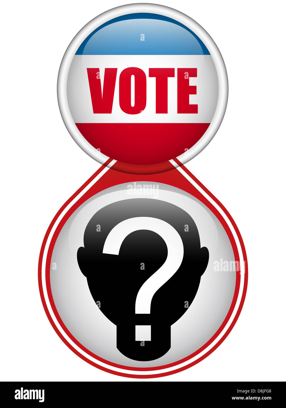 Vector - United States Election Vote Button Stock Photo - Alamy