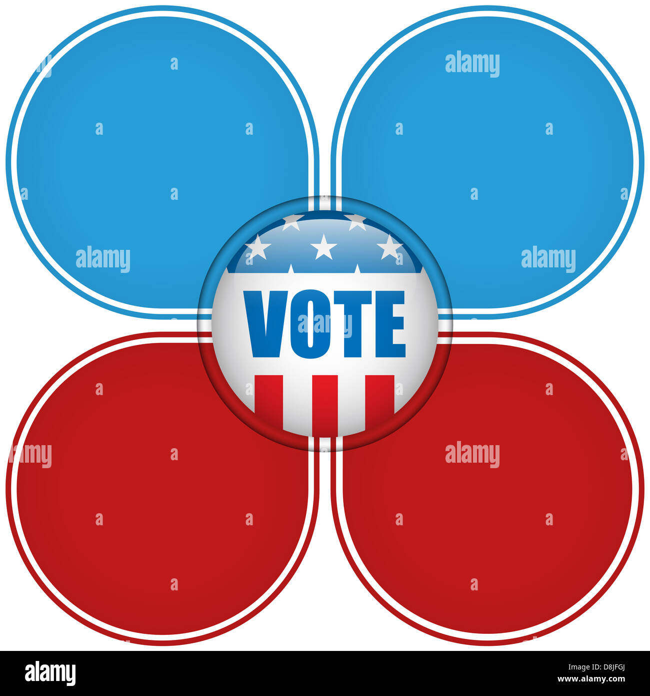 Vector - United States Election Vote Button Stock Photo - Alamy