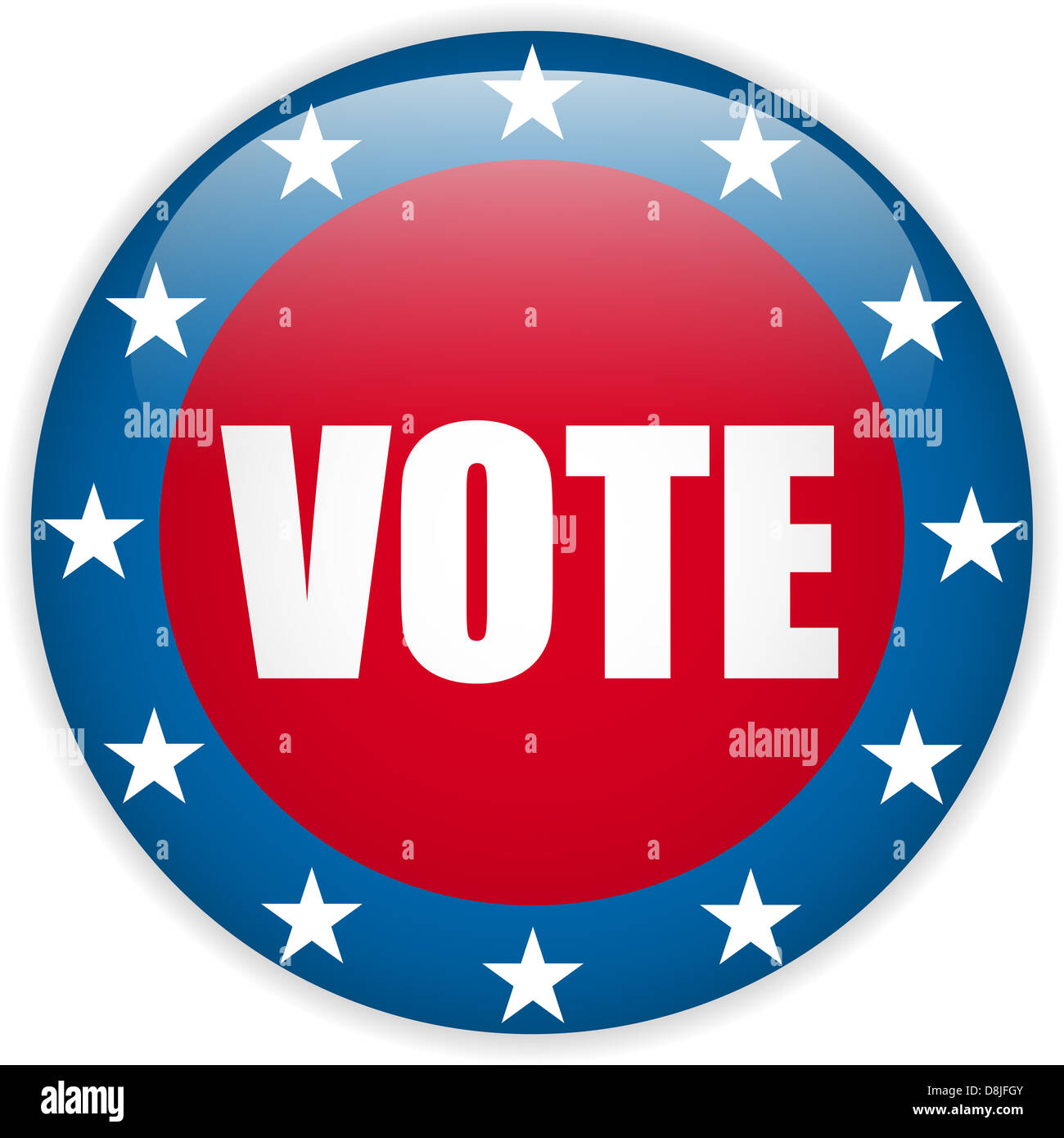 Vector - United States Election Vote Button Stock Photo - Alamy