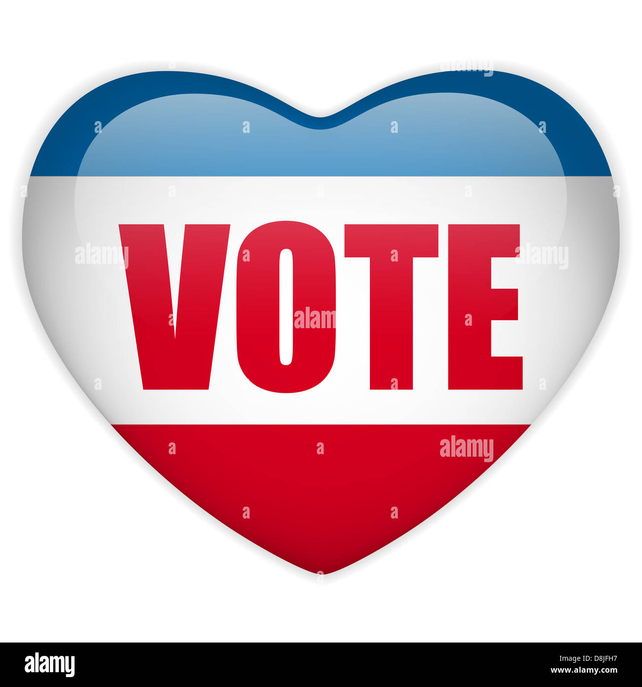 Vector - United States Election Vote Heart Button Stock Photo - Alamy