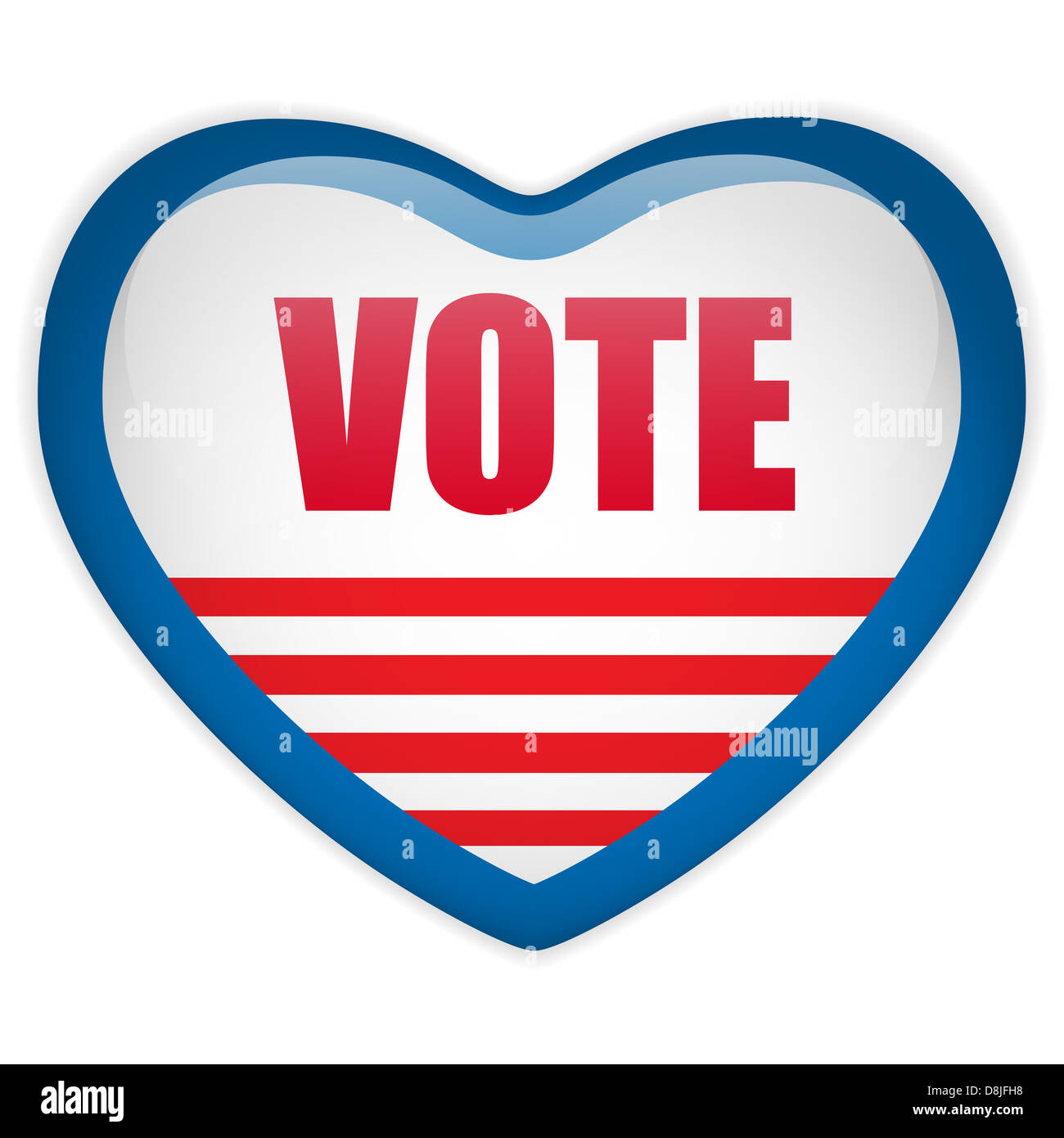 Vector - United States Election Vote Heart Button Stock Photo - Alamy