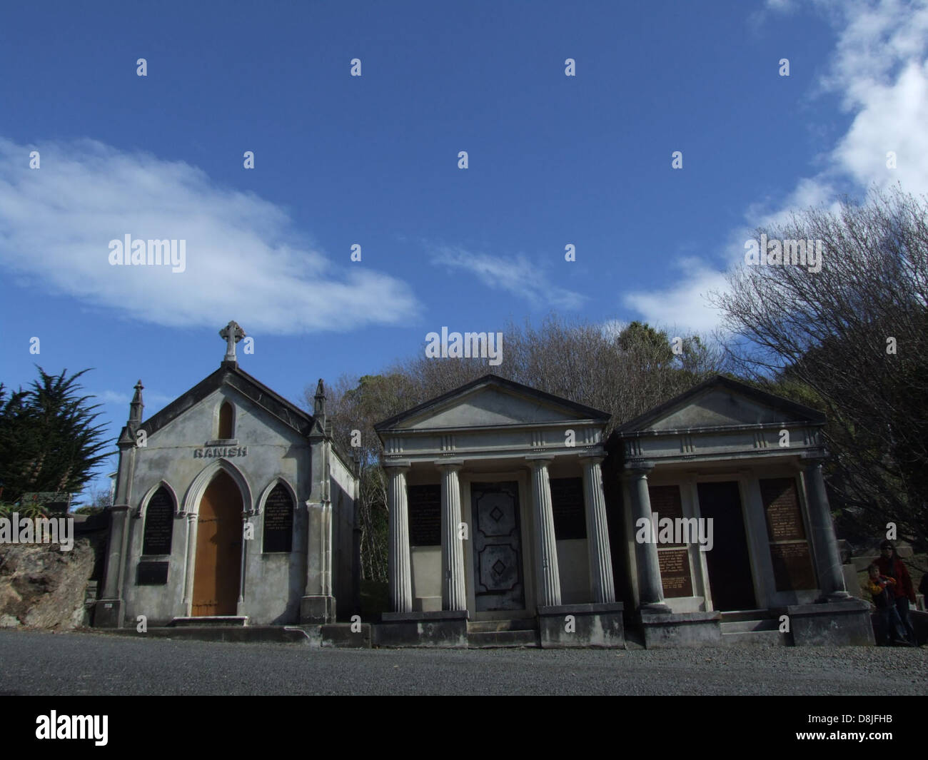 The mausoleums at Karori Cemetery in Wellington, New Zealand, are ...