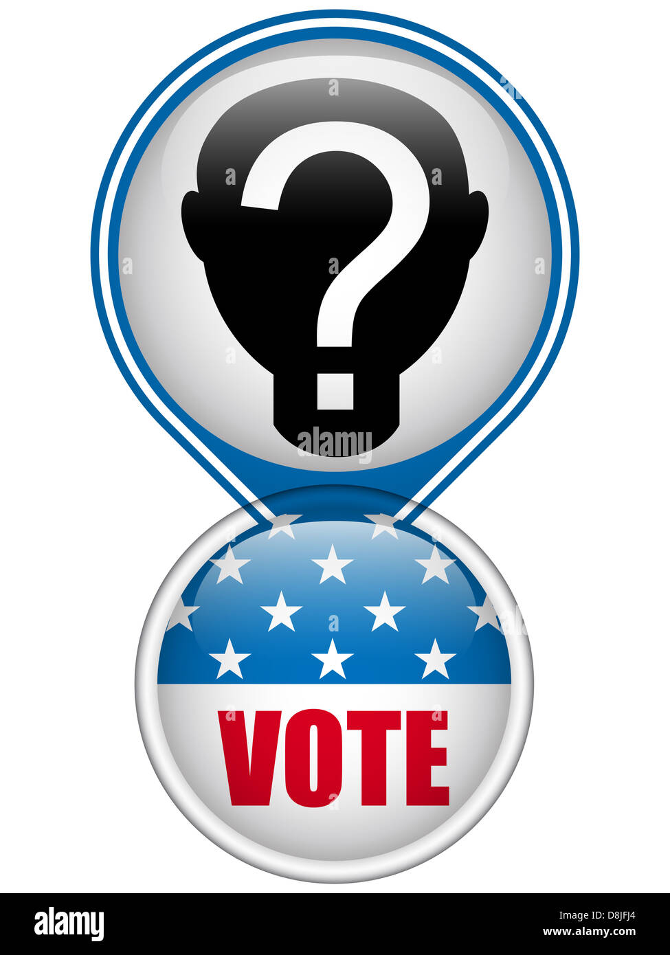 Vector - United States Election Vote Button Stock Photo - Alamy