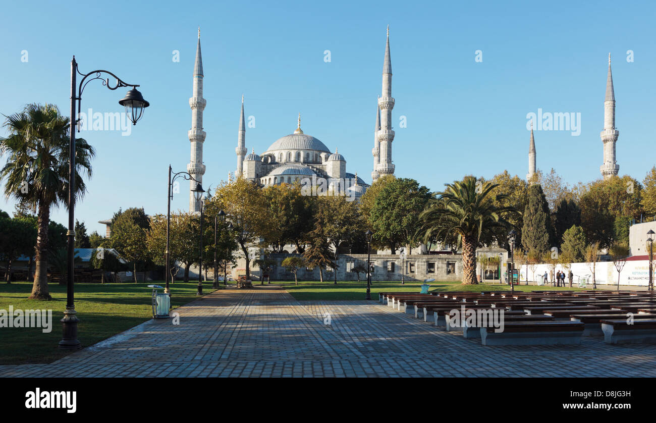 The Sultan Ahmed Mosque known as the Blue Mosque Sultanahmet district Istanbul Turkey Stock ...