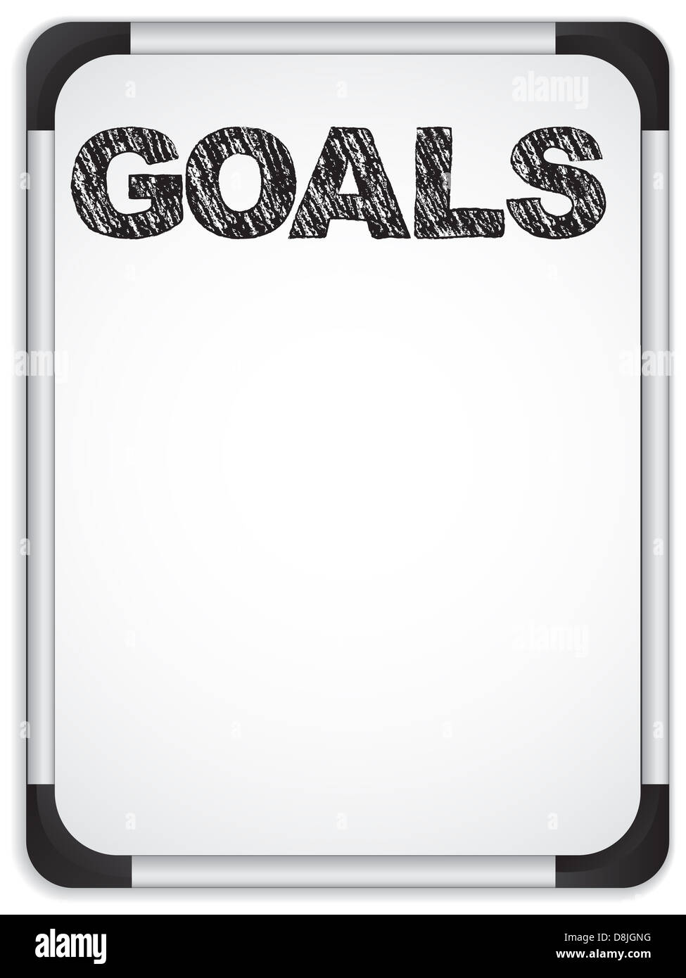 Vector - Whiteboard with Goals Message written with Black Stock Photo ...