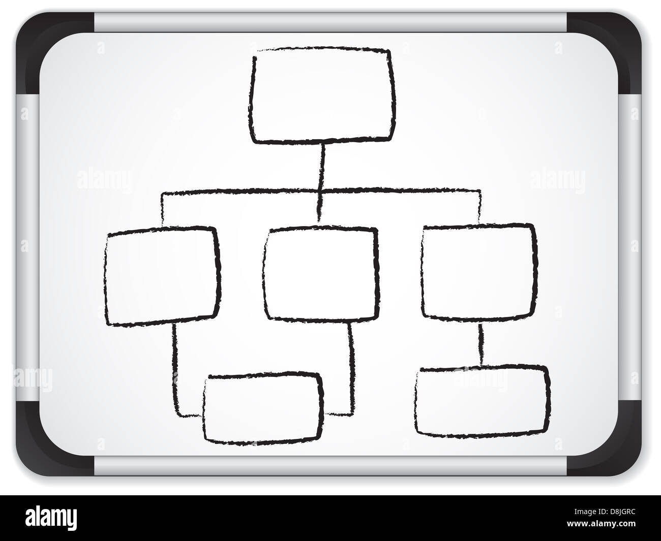 Vector - Organization chart whiteboard written in black background ...