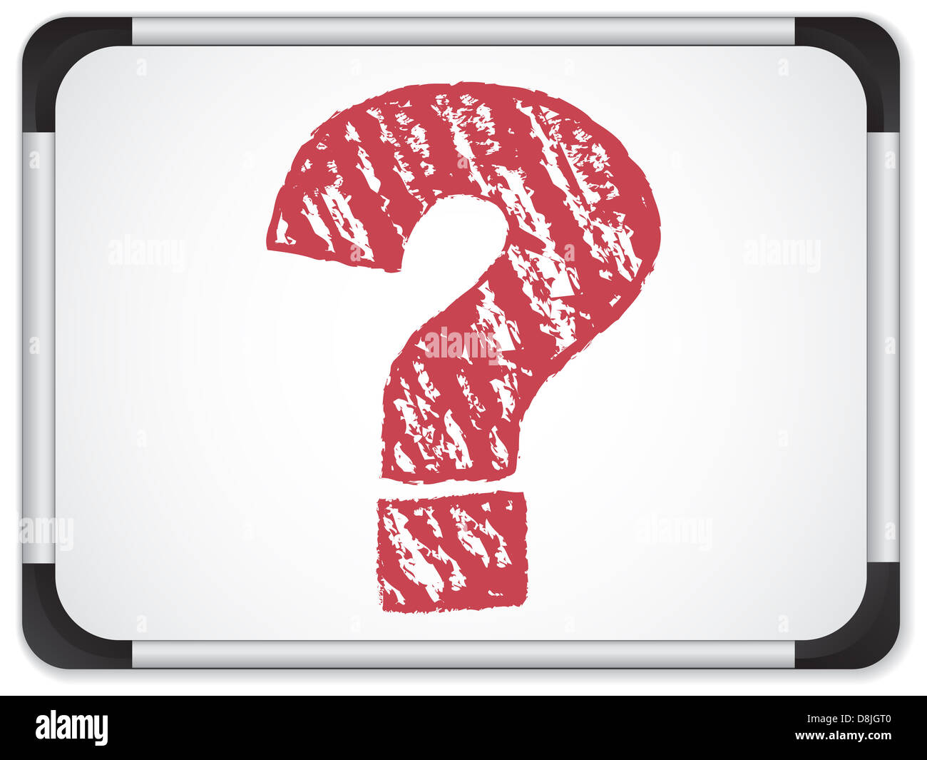 Vector - Whiteboard with Interrogation Mark Message written in Red ...