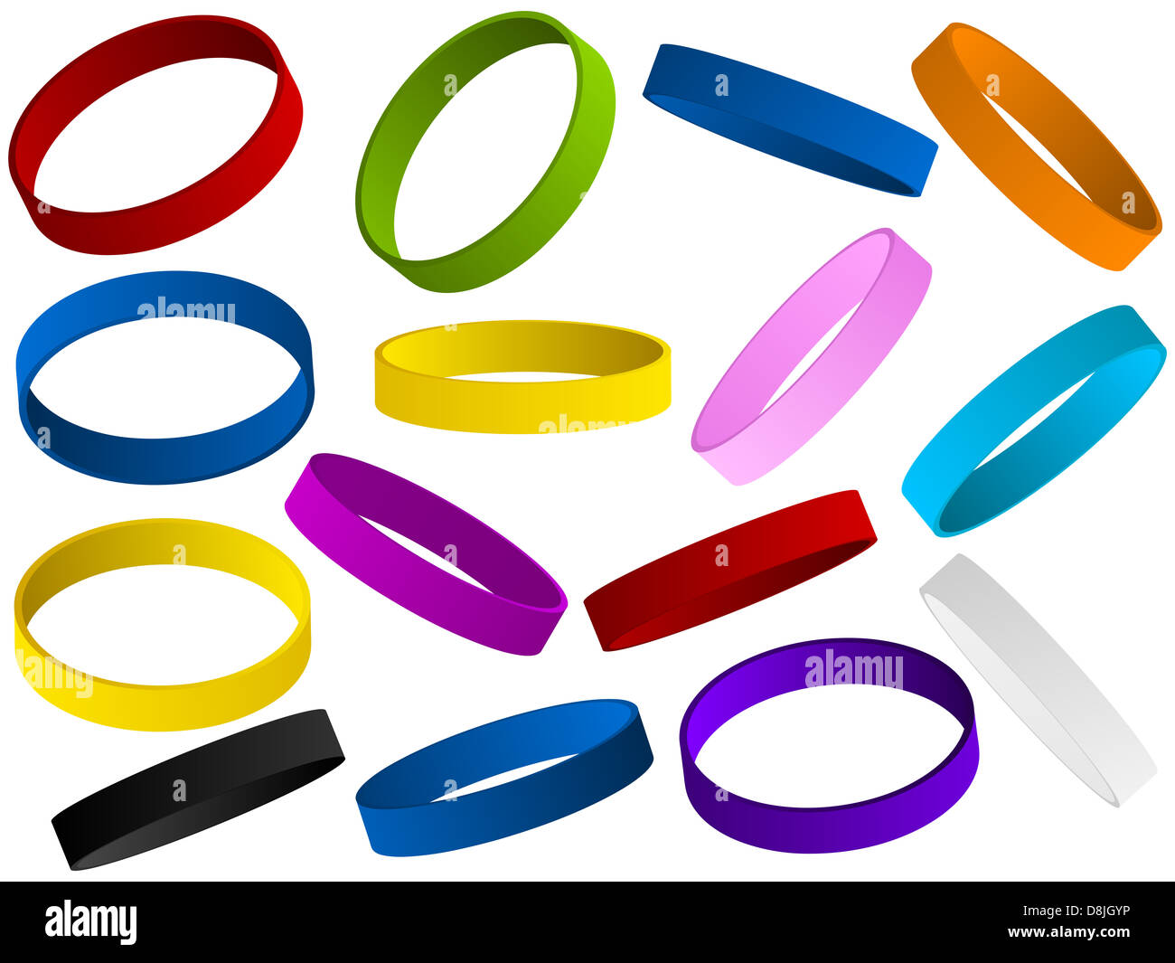 Vector - Set of colorful wristband Stock Photo - Alamy