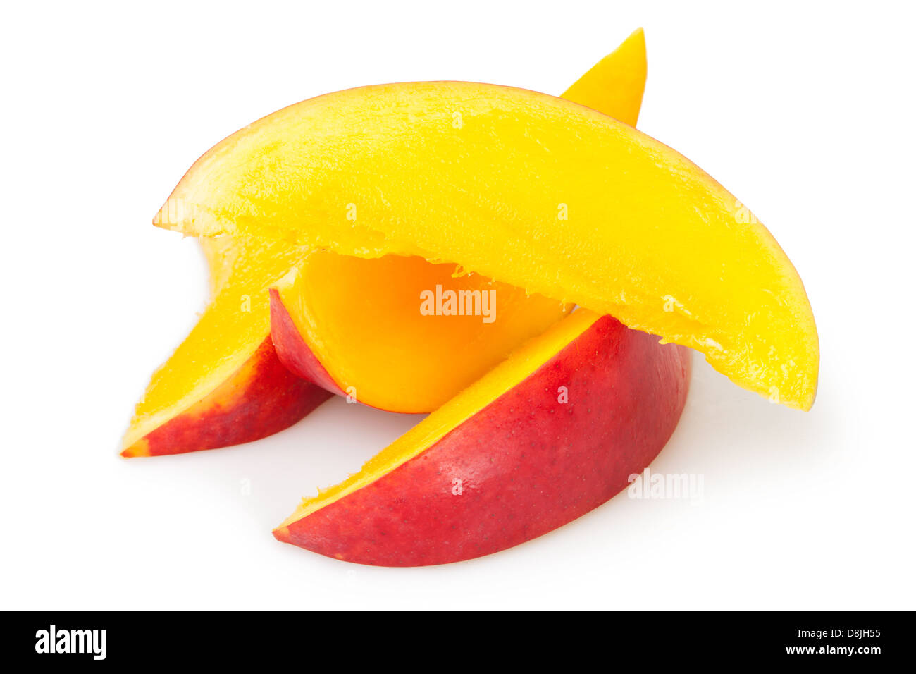 mango slice on white background Stock Photo - Alamy