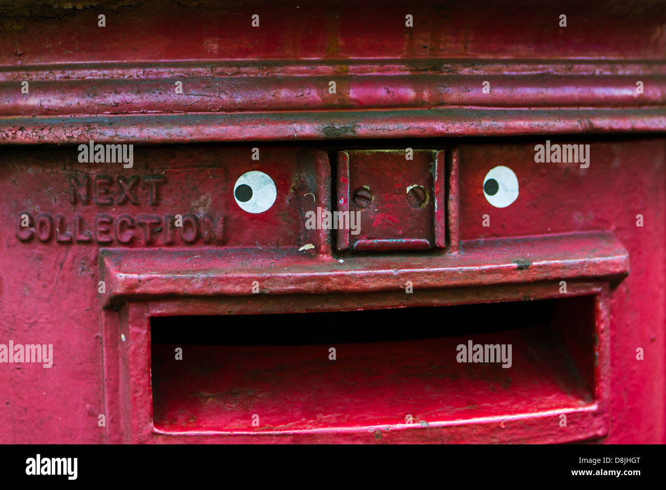 old unpainted Red post box. Salisbury England Stock Photo - Alamy
