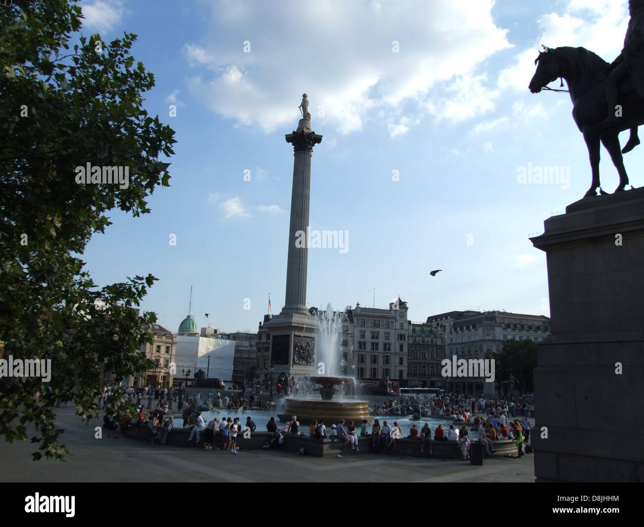 A photo of Nelson's Column in Trafalgar Square, London, highlighting ...