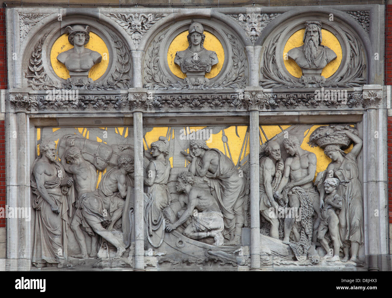Netherlands, Amsterdam, Central Station, relief Stock Photo - Alamy