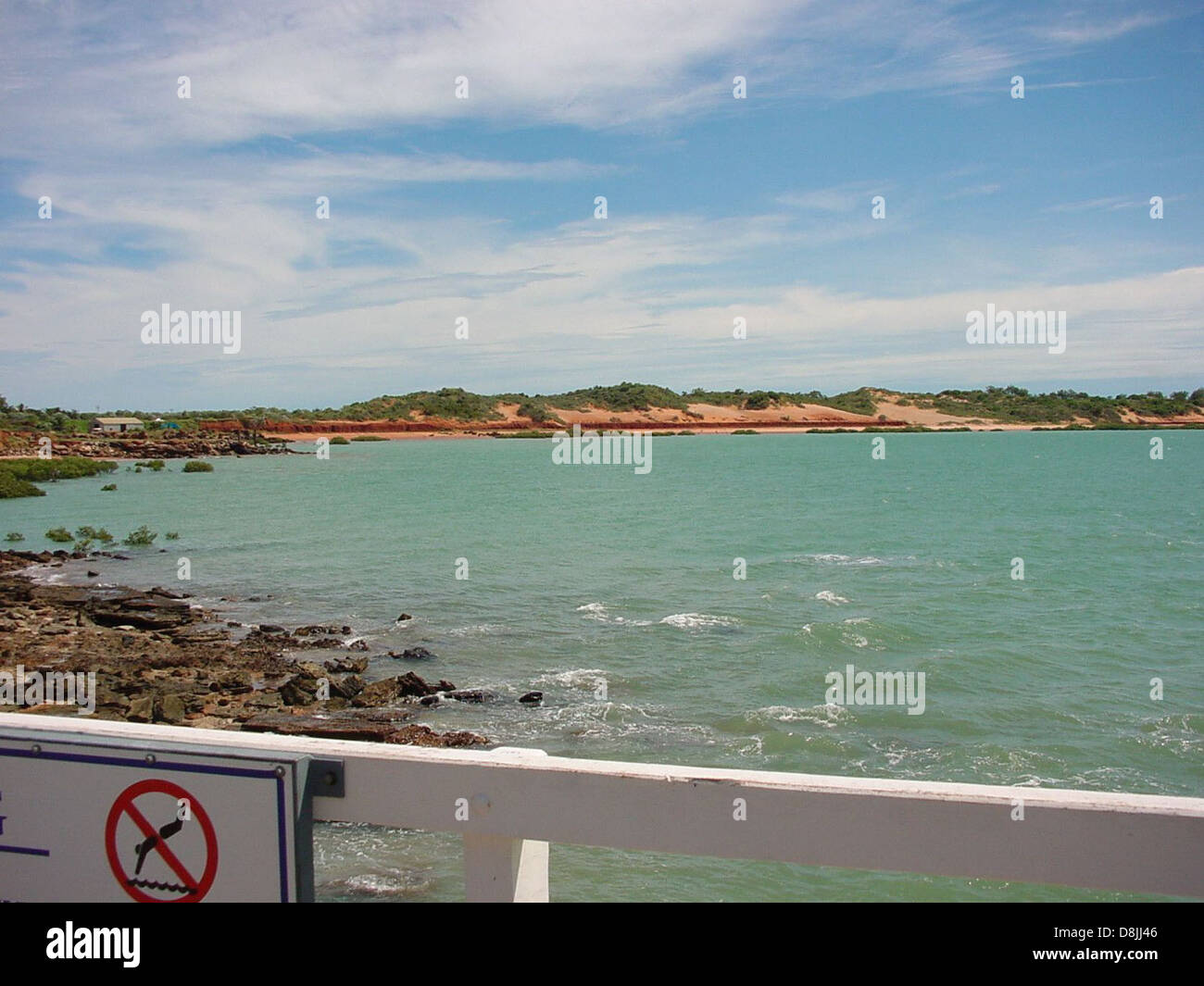 This image shows the North shore of Broome Harbour, a coastal area in ...
