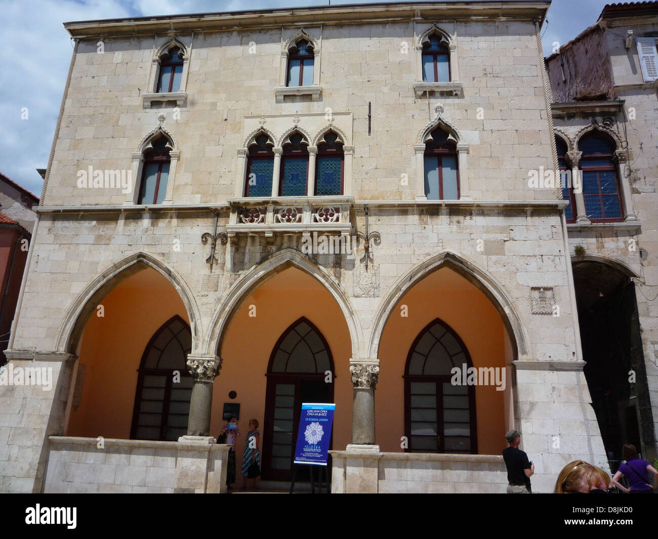 The image showcases the architectural design of an old house ...