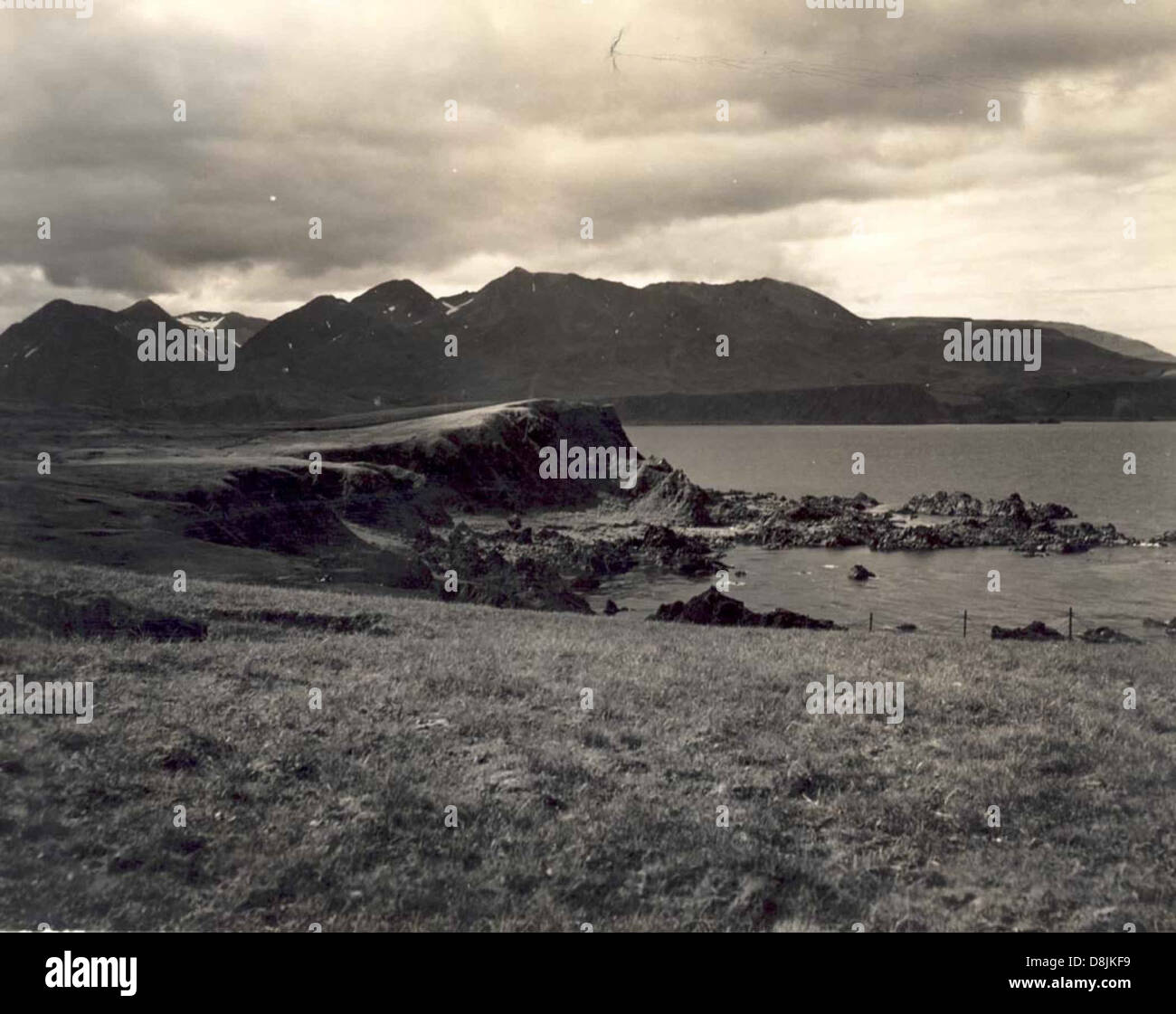 A vintage-style photograph capturing an old, natural landscape ...