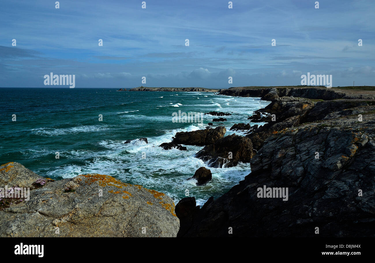 Côte Sauvage (The Wild coast), Quiberon peninsula (St Pierre Quiberon ...