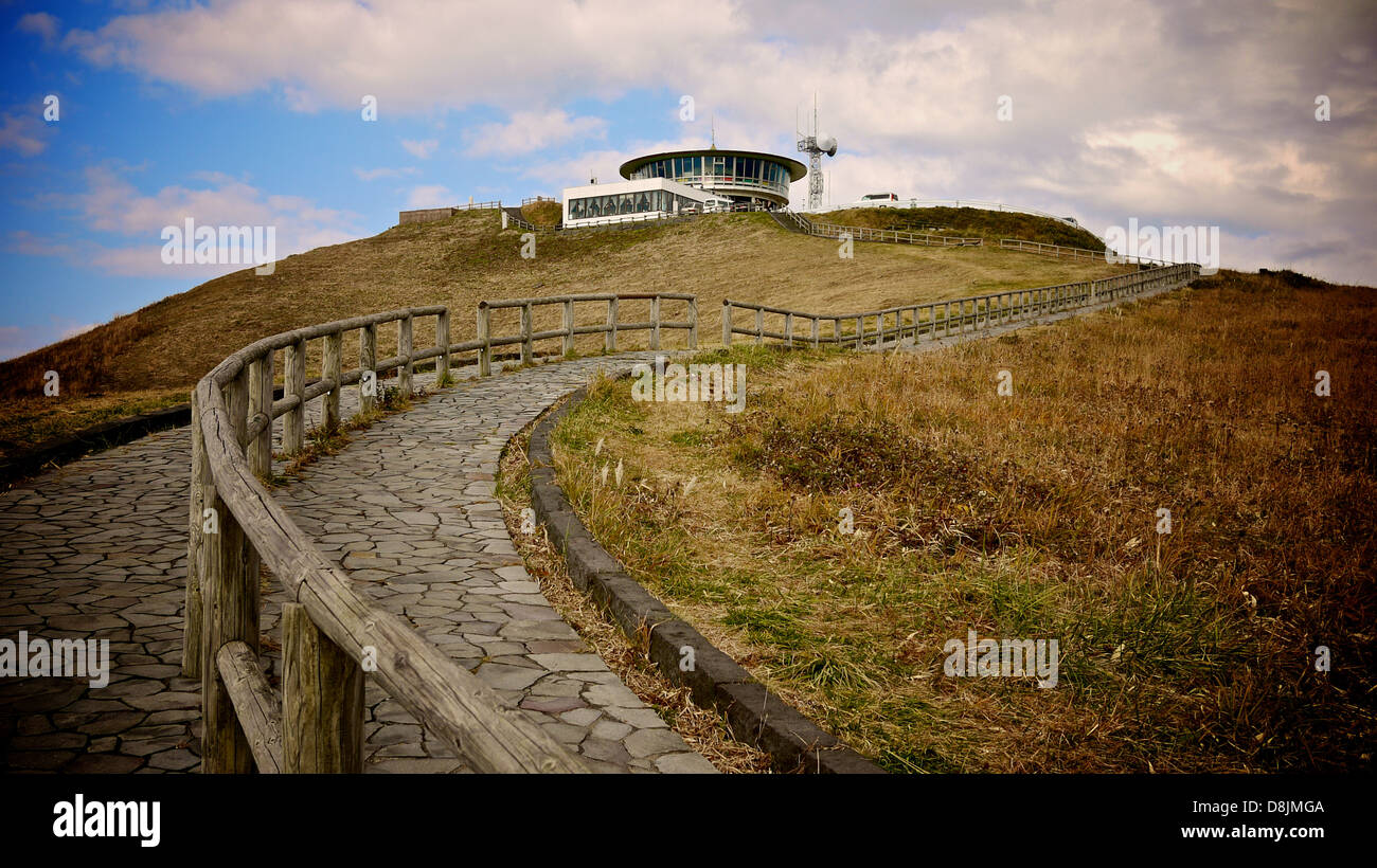 Observatory at Kanpuzan of Oga Peninsula in Akita Prefecture Japan on a ...
