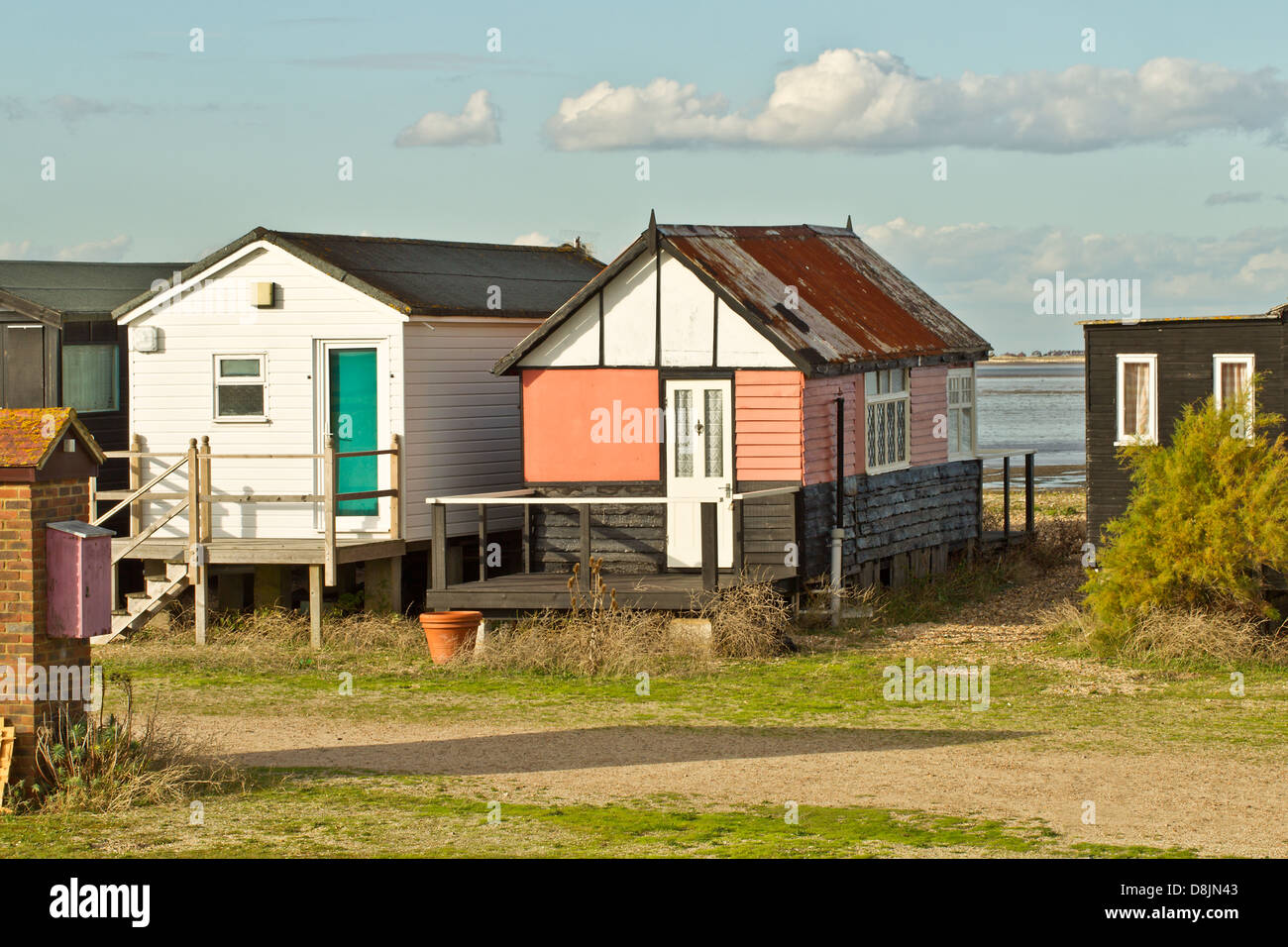 Beach Huts in Seasalter, Whitstable kent, uk Stock Photo - Alamy