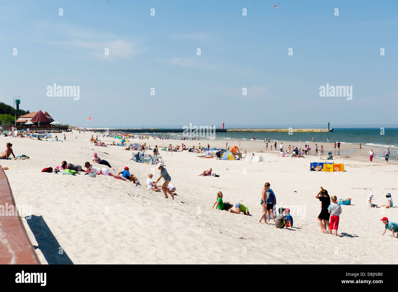 Beach, Łeba, Poland Stock Photo - Alamy