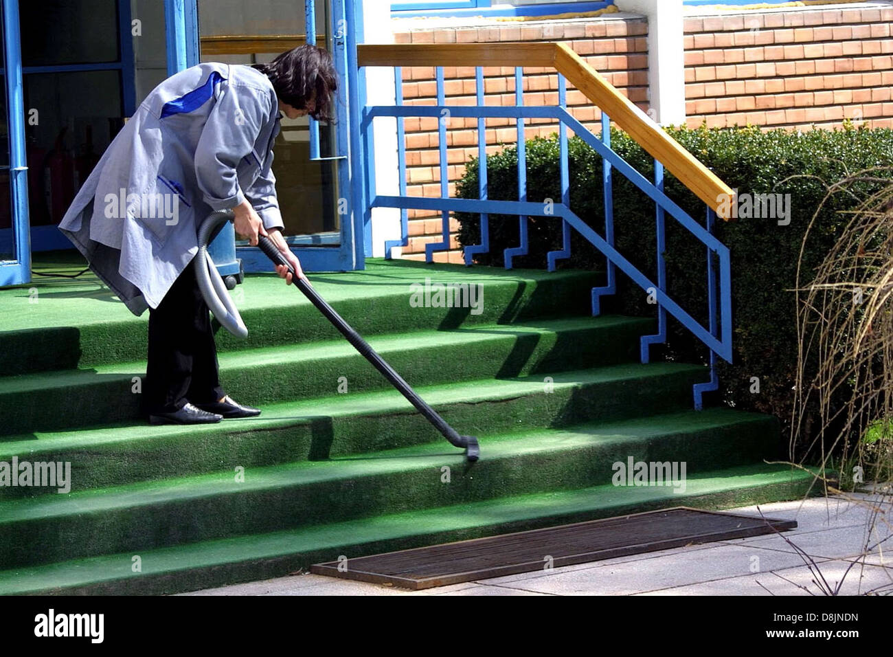 People cleaning stairs Stock Photo - Alamy