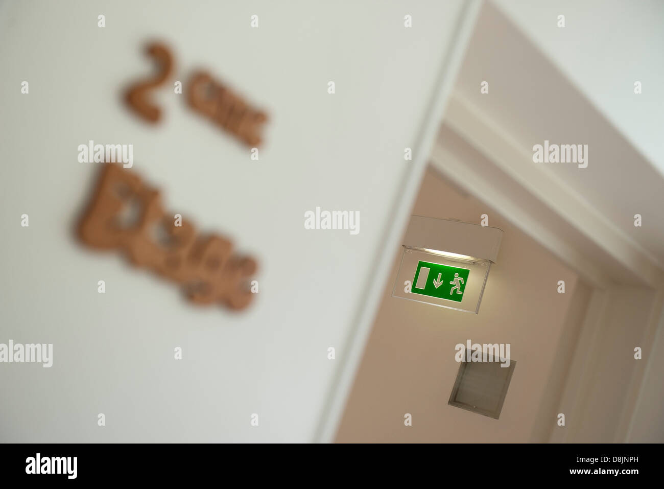 Emergency exit sign in hi-res stock photography and images - Alamy