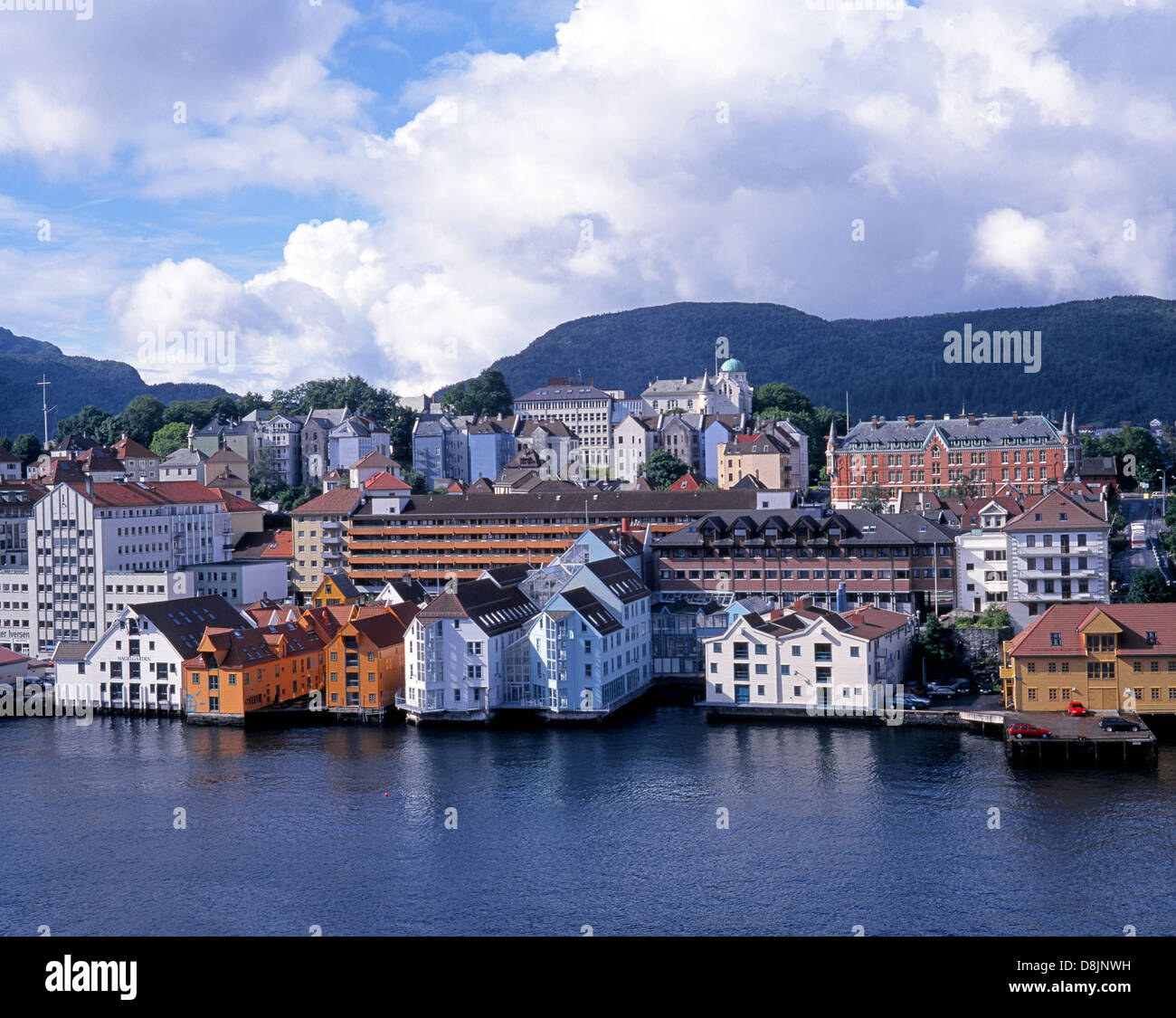 Colourful waterside buildings, Bergen, Vestlandet, Norway, Europe Stock ...