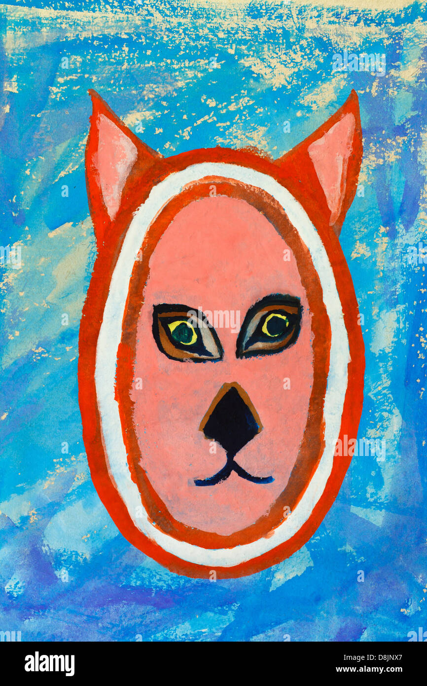 Modern cat painting hi-res stock photography and images - Alamy