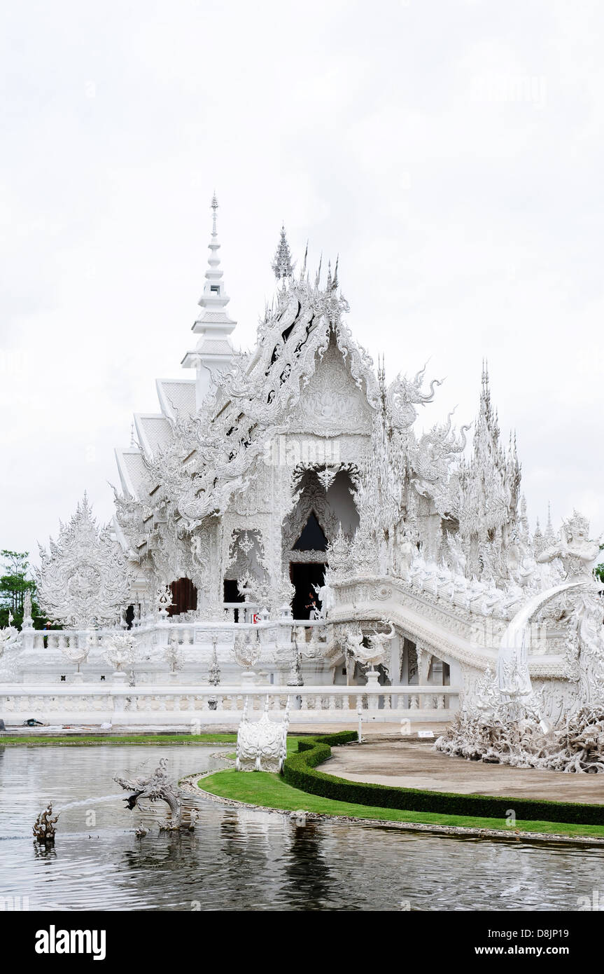 Thailand Chiang Rai White Temple famous landmark art architecture ...