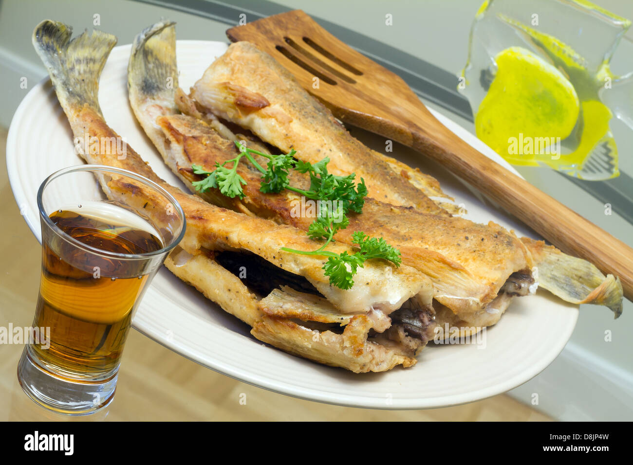 Fried pike perch Stock Photo - Alamy