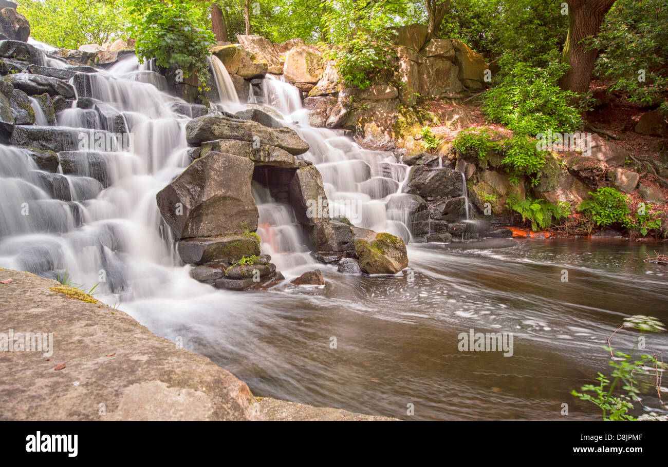 Virginia Water waterfall Stock Photo - Alamy