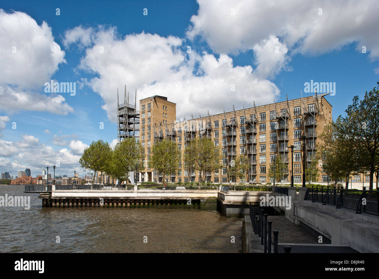 housing development Dundee Wharf 100 Three Colt Street London E14 Stock ...