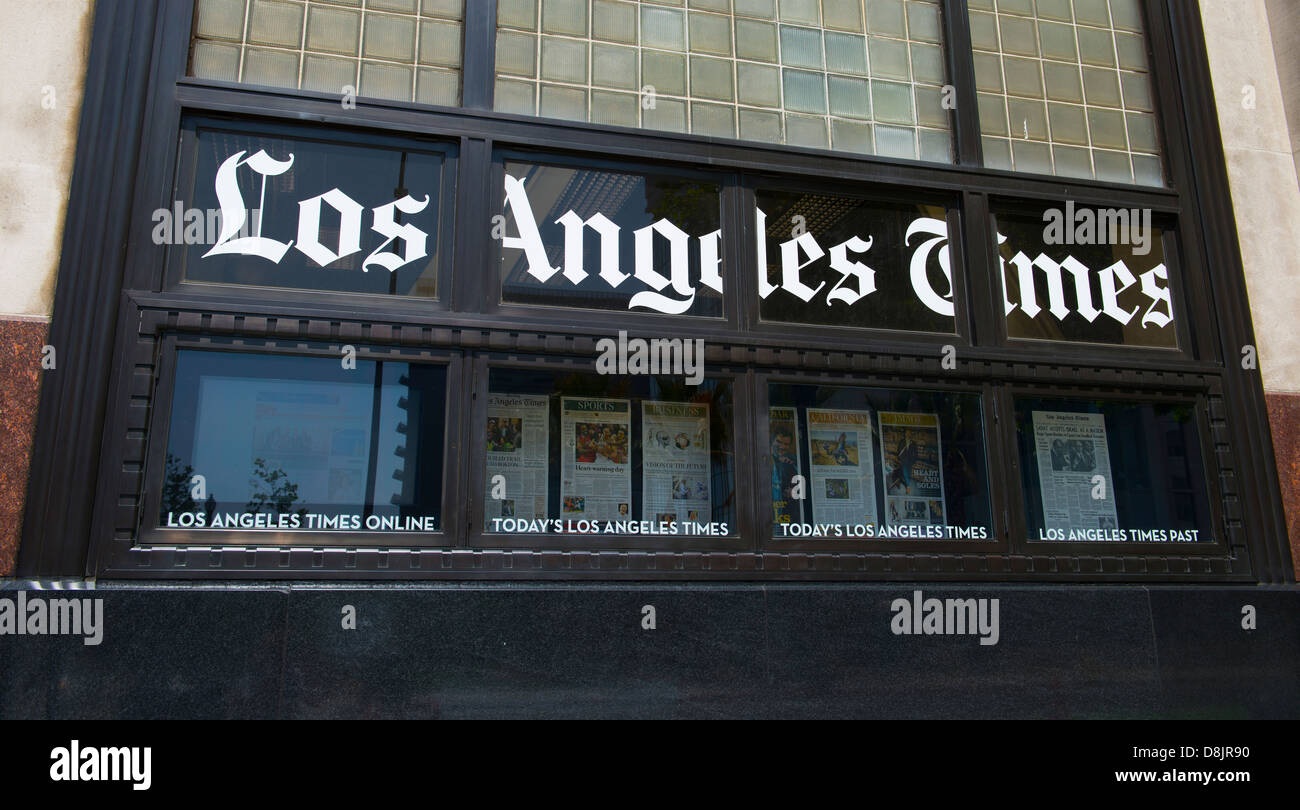 Los Angeles Times Editorial library in Los Angeles California Stock ...