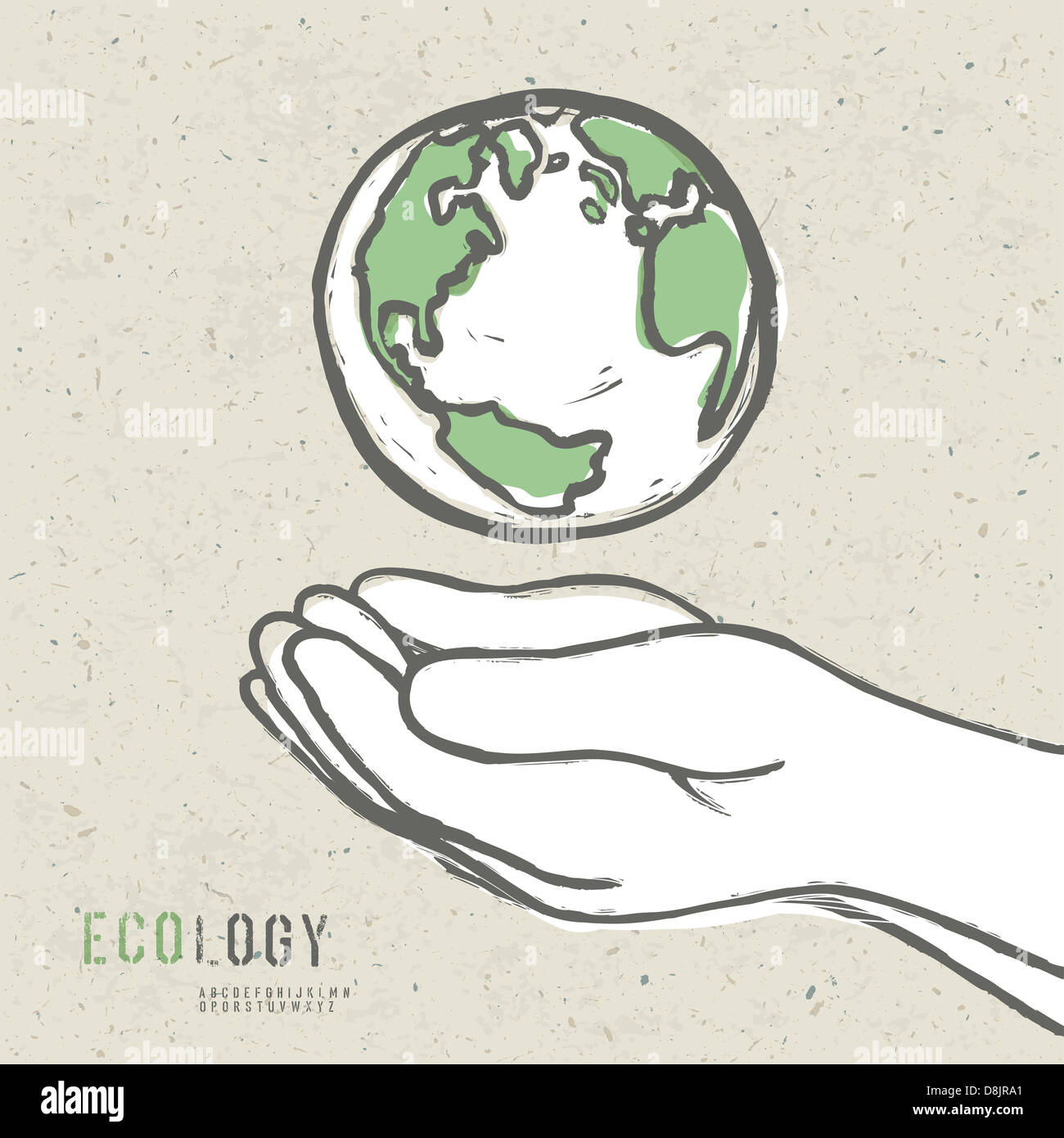 Earth symbol in hands Stock Photo - Alamy