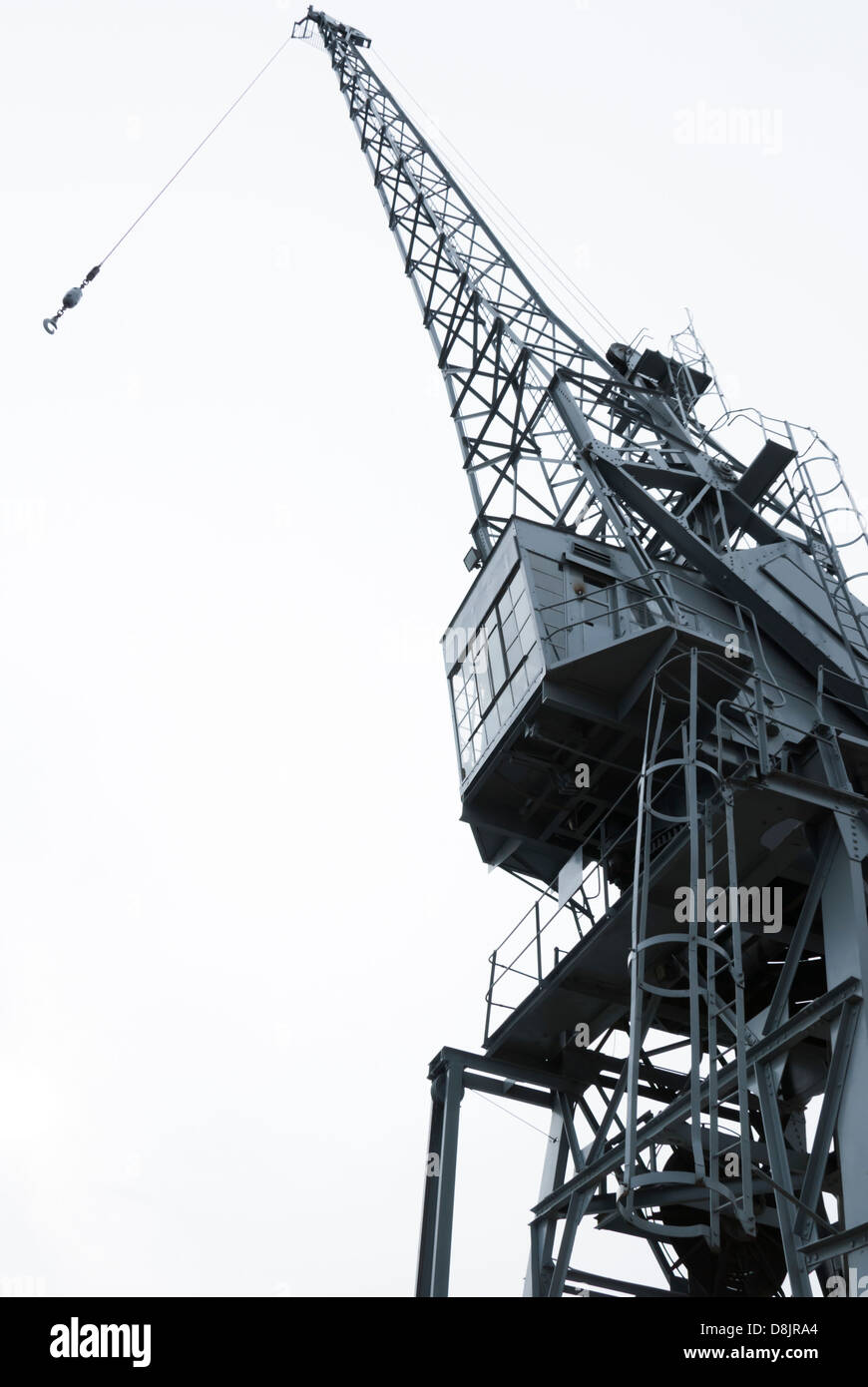 A harbour crane view from below Stock Photo - Alamy